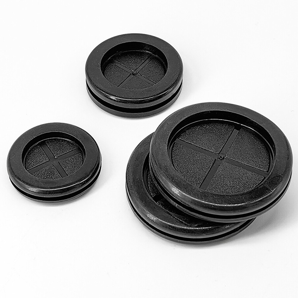 16-100mm Black Rubber Blanking Grommets Closed Gromet Cable Wiring ...