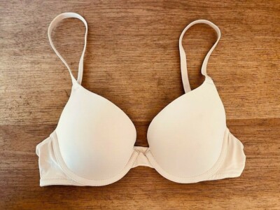 PINK Victoria's Secret Marzipan Beige 32D Wear Everywhere Push Up Bra ...