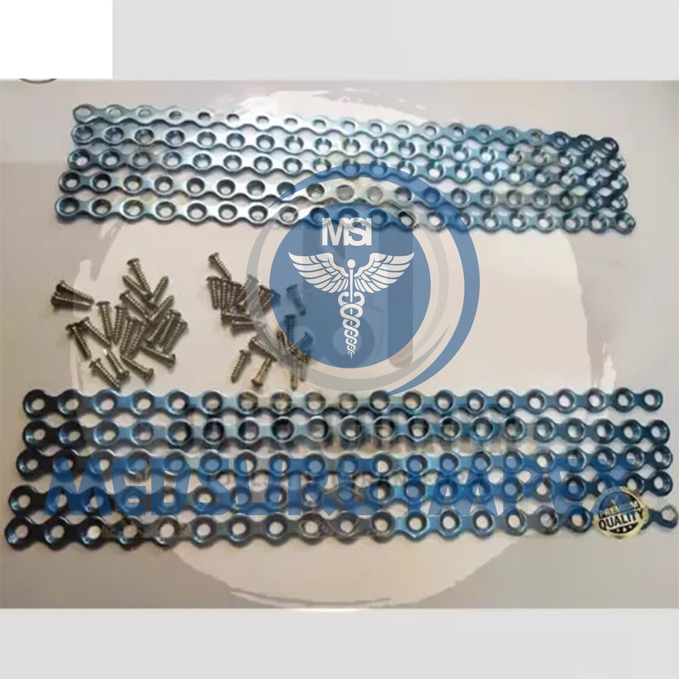 Maxillofacial 10Pcs Mini Plates & 80Pcs Titanium Screws 1.5mm And Screw ...