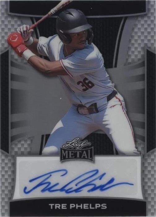 2025 Leaf Metal - Autographs Tre Phelps, Tre Phelps #BA-TP1 Silver ...