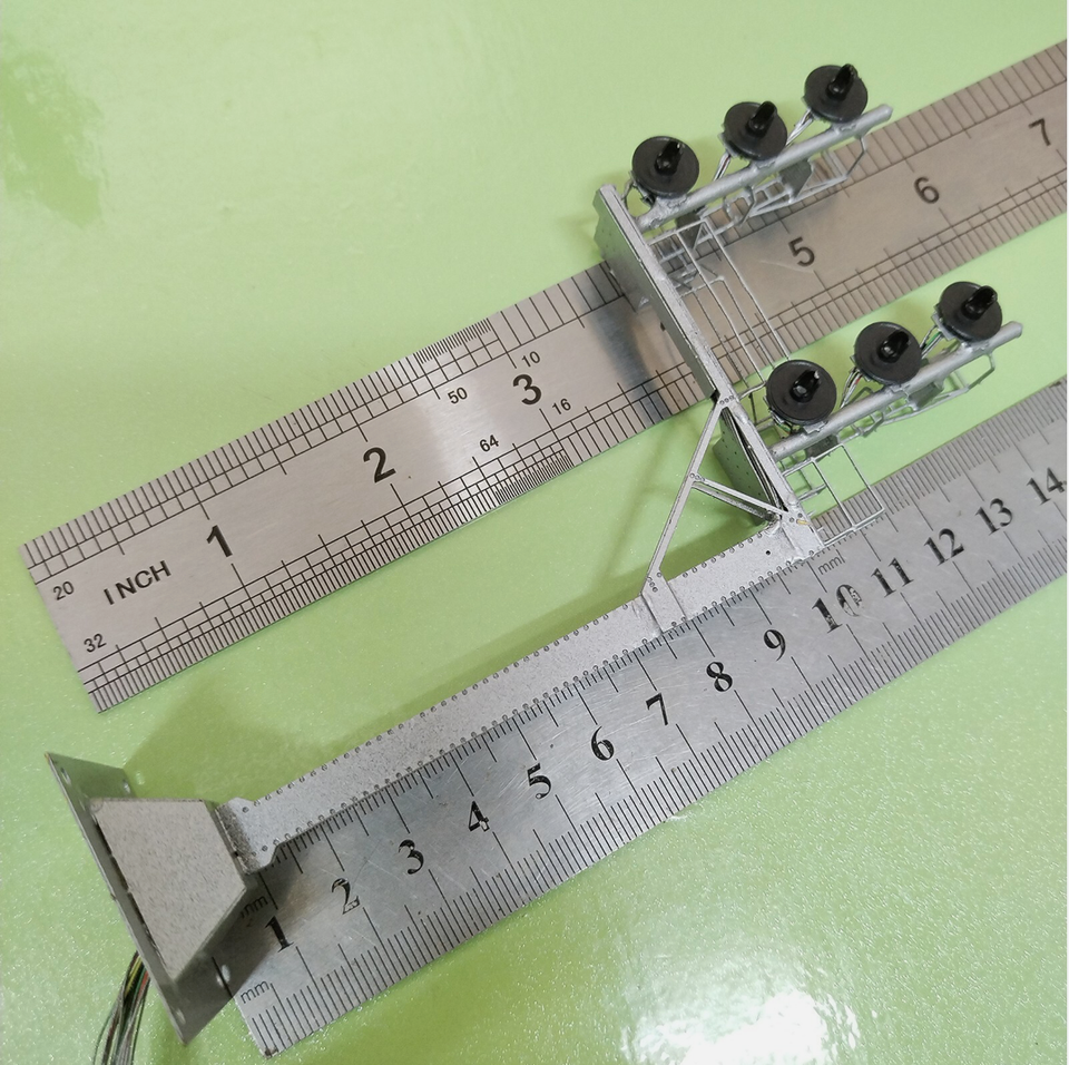 1 x HO scale searchlight cantilever signal tower brass 3-colors 2 ...