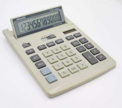 Olivetti 750 Solar Desktop Calculator 12 digits Big Screen + Big ...