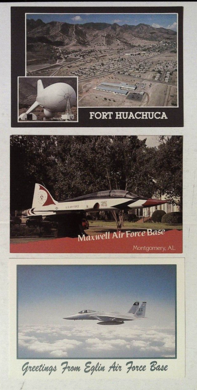 1990's U.S. AIR FORCE BASES POSTCARD LOT MAXWELL EGLIN GRIFFISS 11 ...