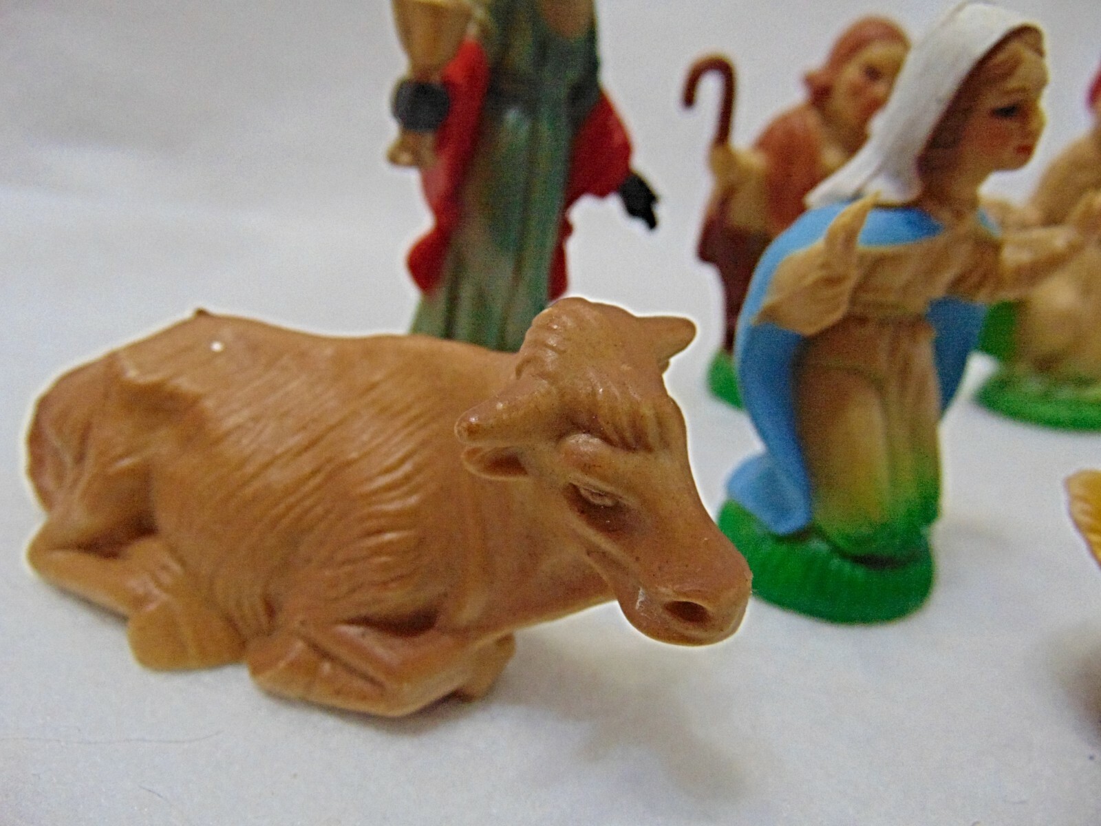 Vintage Plastic Nativity Scene Miniature Set of 7 Hong Kong Figures ...