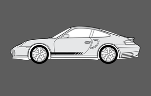 Fits Porsche 911 996 Side stripes Fade Decal Sticker Set (Carrera ...