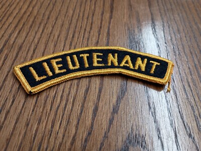 Vintage LIEUTENANT Police Rocker Patch | eBay