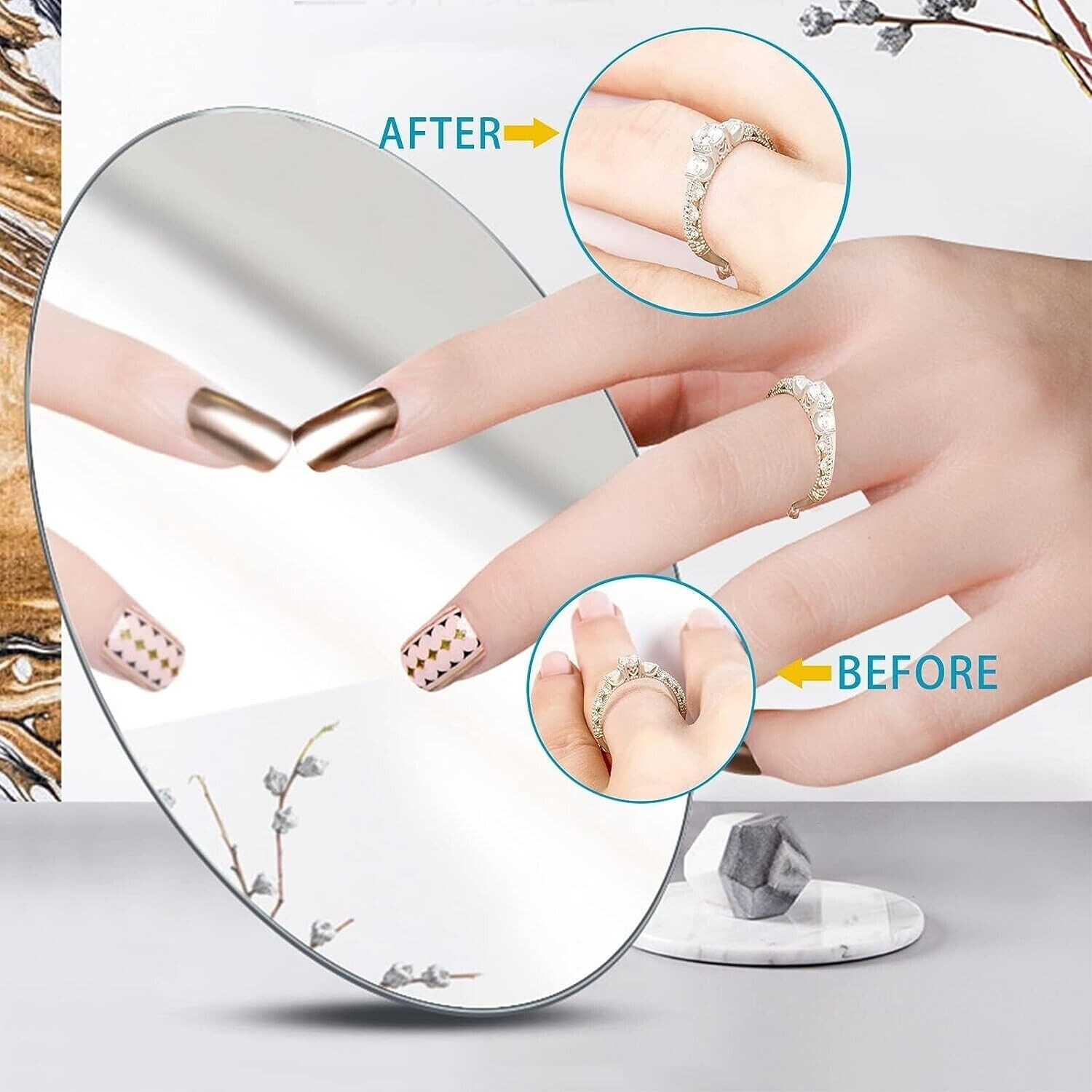 8Pcs Set Invisible Design Ring Size Clip Guard Resizer Reducer Adjuster ...