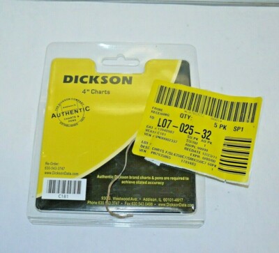 Dickson C181 Circular Charts 4" -30 To 50° C 7-Day 60PK SL4350C7 SK4350 ...