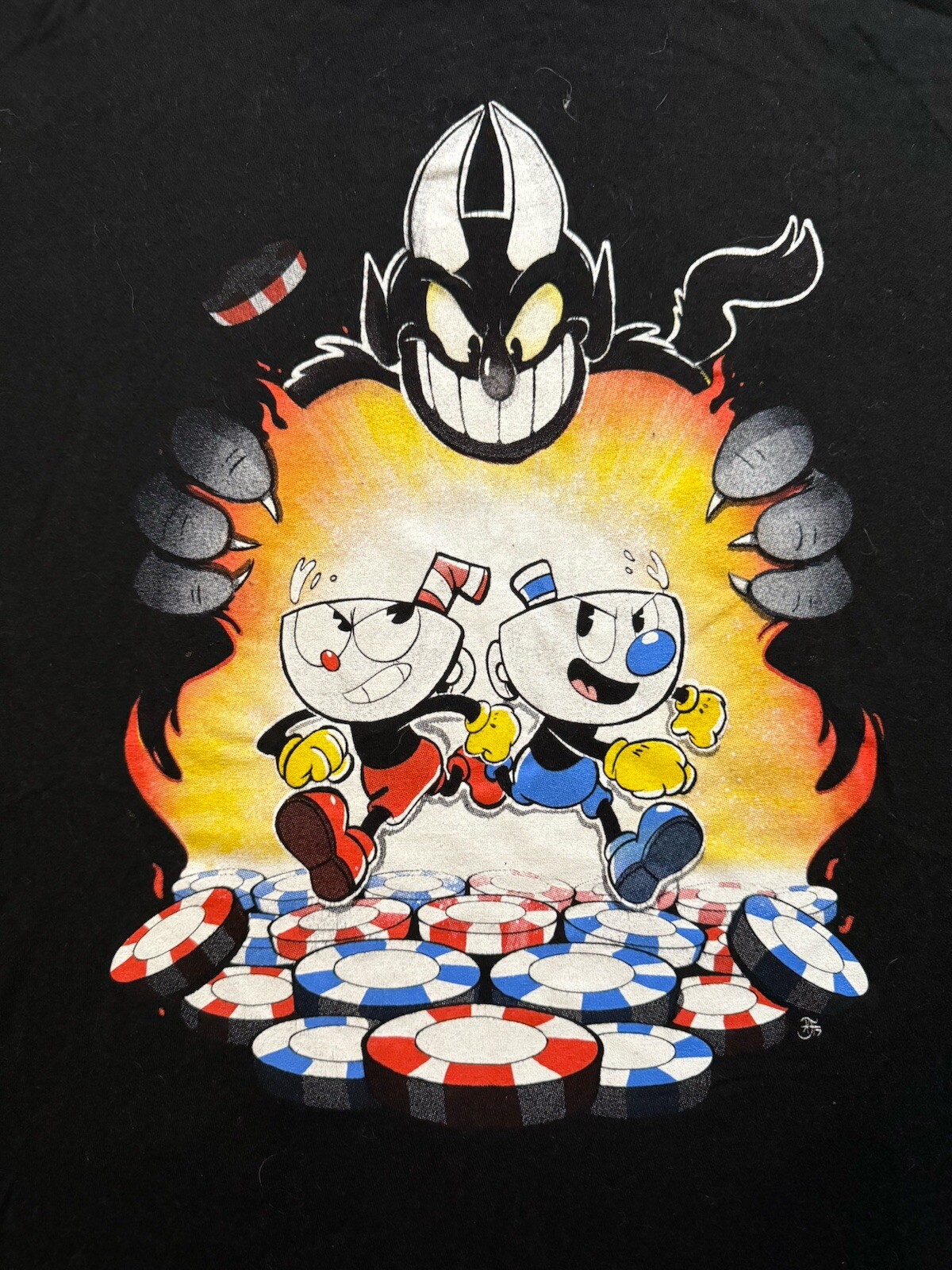 Vintage Cuphead & Mugman Shirt Video Game Promo Comic… - Gem