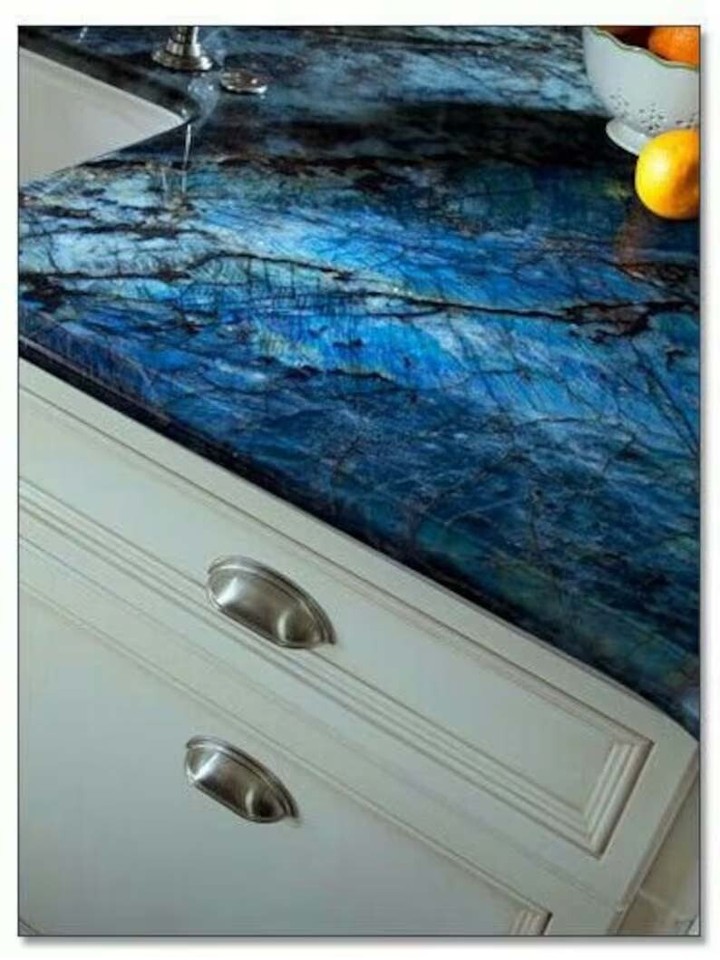 Custom Made Labradorite Stone Slab Table Geode Countertop Dining Table ...