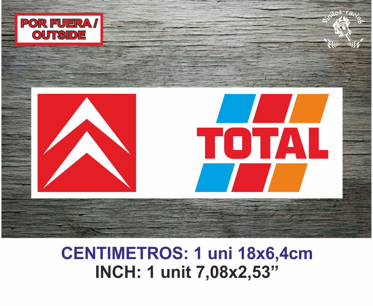 Sticker Vinilo Decal Vinyl Aufkleber Adesivi Citroen Total Rally Rallye ...