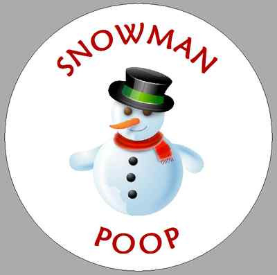 Small Round Snowman Poop Stickers Christmas Sweets Labels | eBay UK