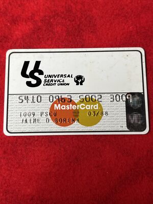 COLLECTIBLE UNIVERSAL SERVICE CREDIT UNION MASTER CARD EXPIRED CREDIT ...
