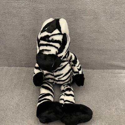 Enesco Wild Nici Zebra Plush Soft Stuffed Toy Animal Black/White ...