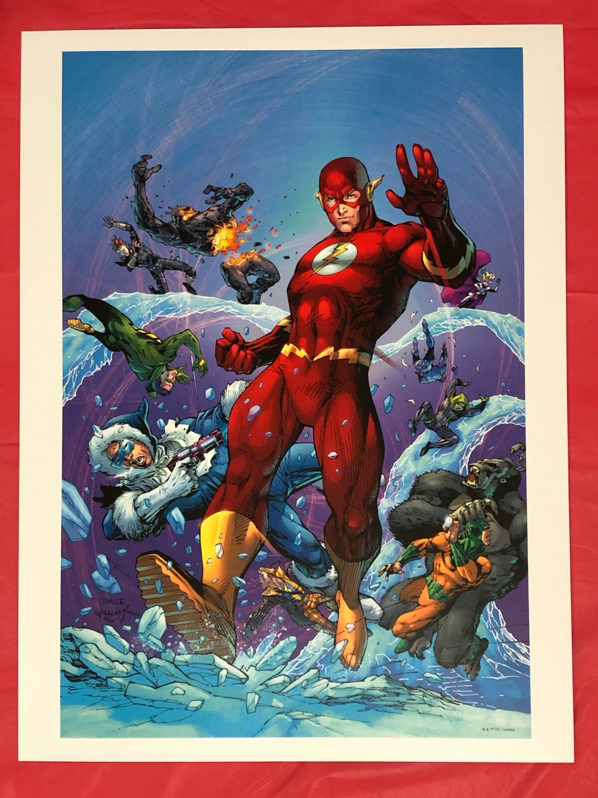 JIM LEE FLASH JUSTICE LEAGUE POSTER 12 X 16" Poster NM SHIPPEDFLAT | eBay