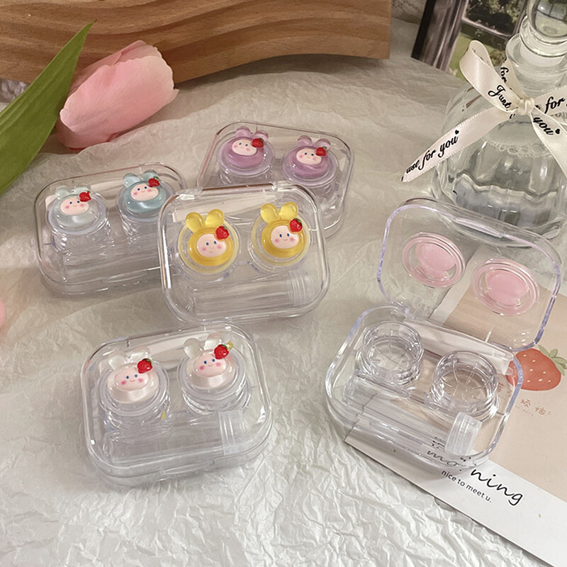 Cute All-In-One Mini Contact Lens Case Box Kit Outdoor Travel Holder ...
