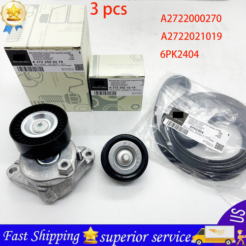 NEW OEM Serpentine Belt Drive Kit A2722000270 For Mercedes C300 C350 ...