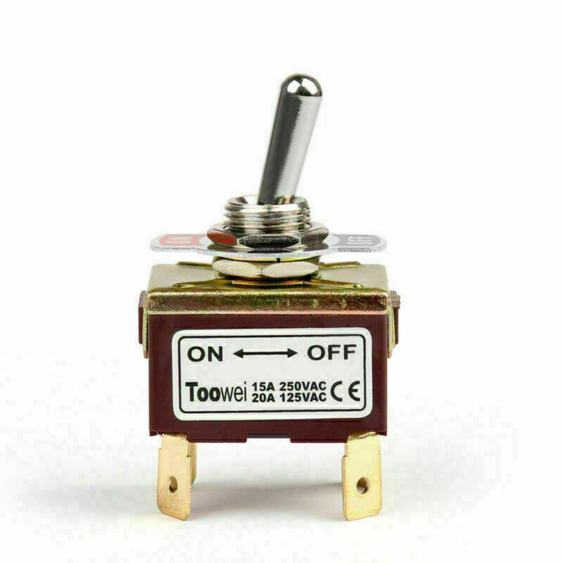 4Pcs Toowei 2 Terminal 4Pin ON-OFF 15A 250V Toggle Switch Boot DPST Grade US | eBay