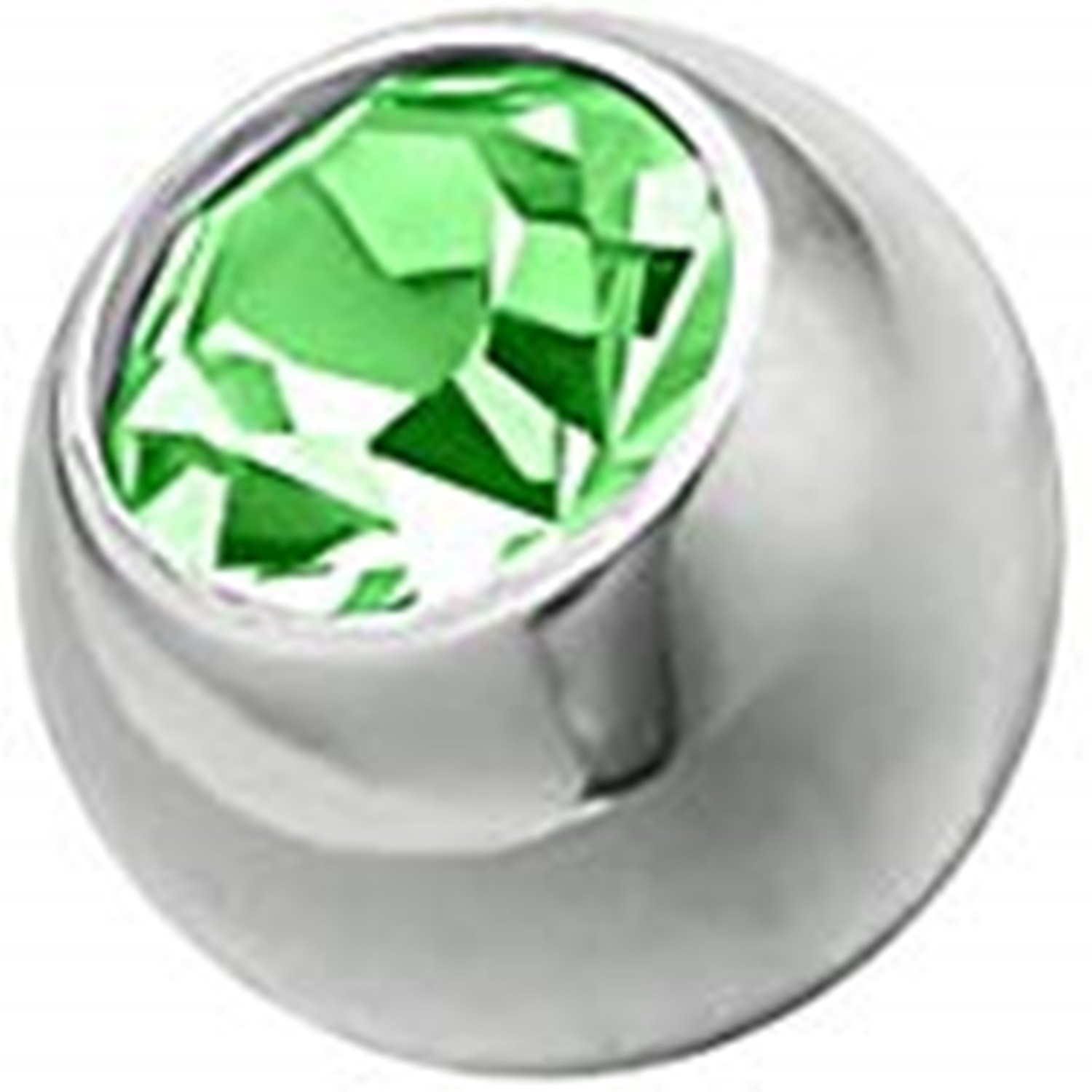 Replacement Balls (2) for 14 Gauge Green 4mm Gem External Balls Steel ...