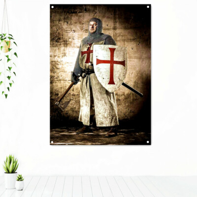 Medieval Crusades Paintings Wall Art Posters Knights Templar Armor ...