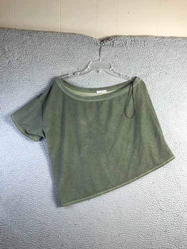 Earthbound Trading Shirt Womens 2XL Green One Shoulder Short Sleeve ...
