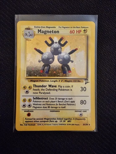 Pokémon TCG Magneton Base Set 2 9/130 Holo Unlimited Holo Rare | eBay