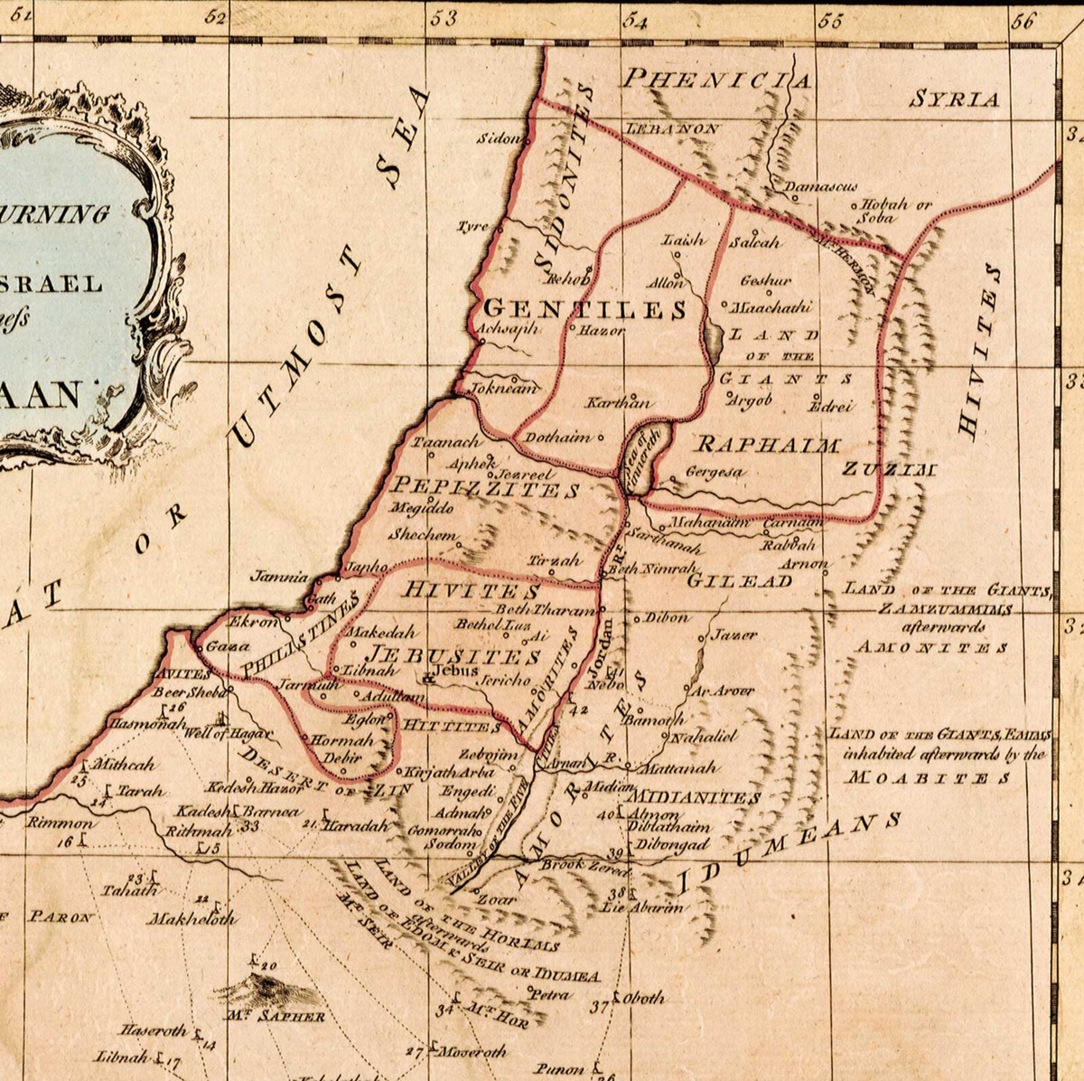 Map Of Canaan Old Testament John Speed Map Of Canaan Wikipedia