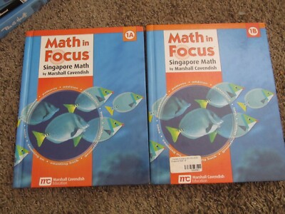 Singapore MATH IN FOCUS 1A 1B Student Textbook SET 1st Grade 1 Marshall ...