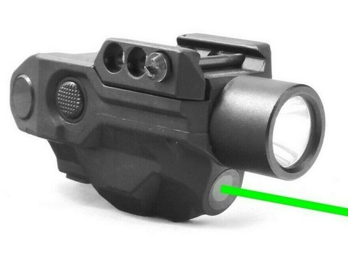 TACTICAL GREEN LASER LIGHT COMBO LED PISTOL GUN RECHARGEABLE BATTERY ...