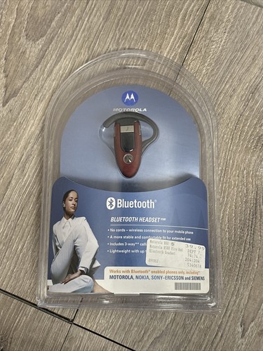 Motorola H500 Bluetooth Wireless Headset - Maroon Red (89243H) | eBay