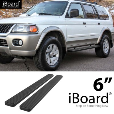 Running Board Step 6in Aluminum Black Fit Mitsubishi Montero Pajero ...