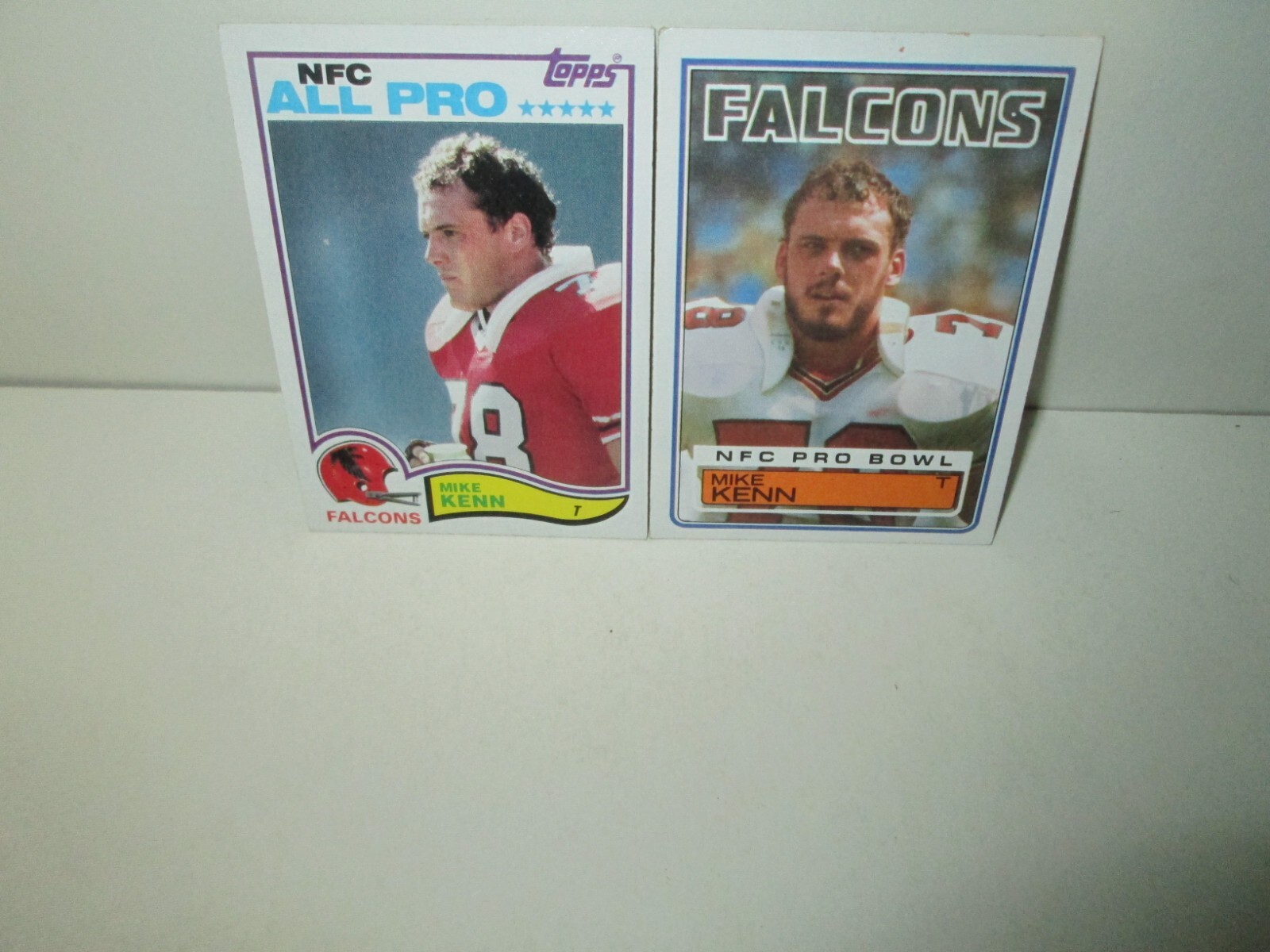 LOT OF 2 MIKE KENN 1980s Cards Topps #284 21 ATLANTA FALCONS Michigan ...