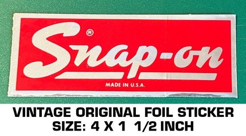 SNAP-ON TOOLS - VINTAGE ORIGINAL FOIL DECAL STICKER - AUTOMOTIVE - MADE ...