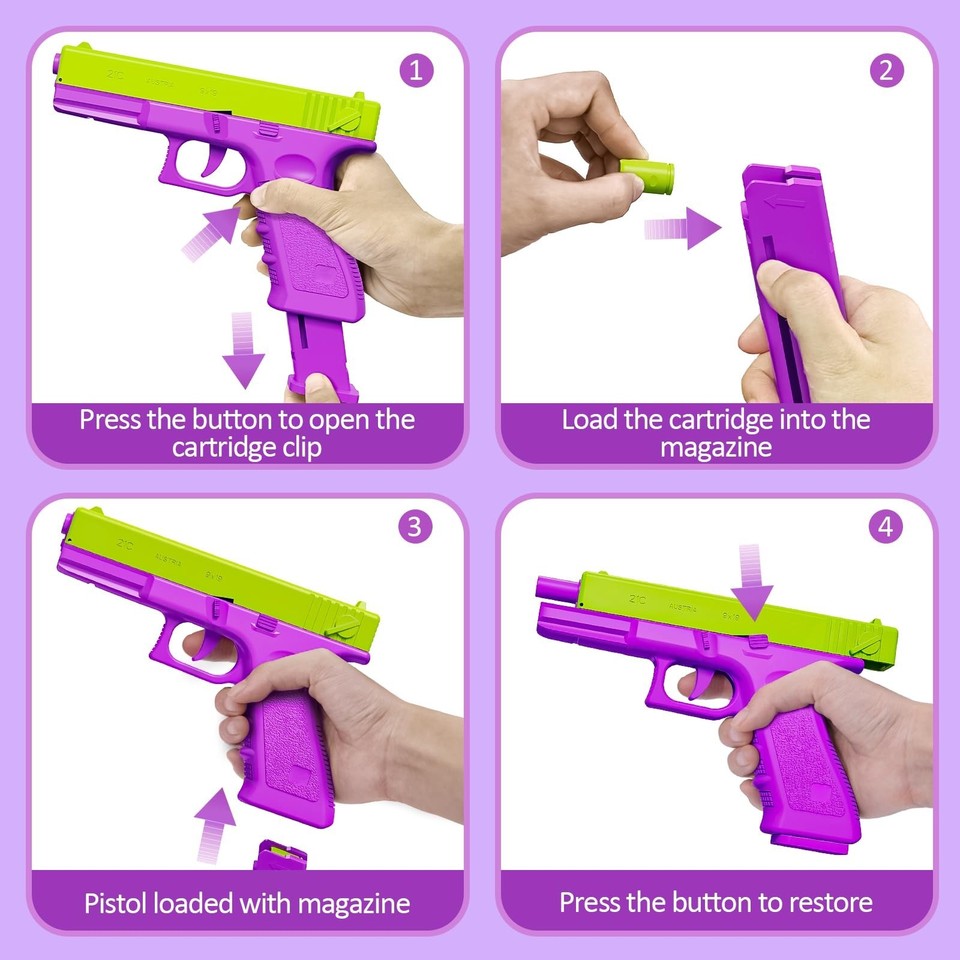 Fidget Toys, Non-Firing Toy Pistol Can be Loaded But Can't be Fired ...