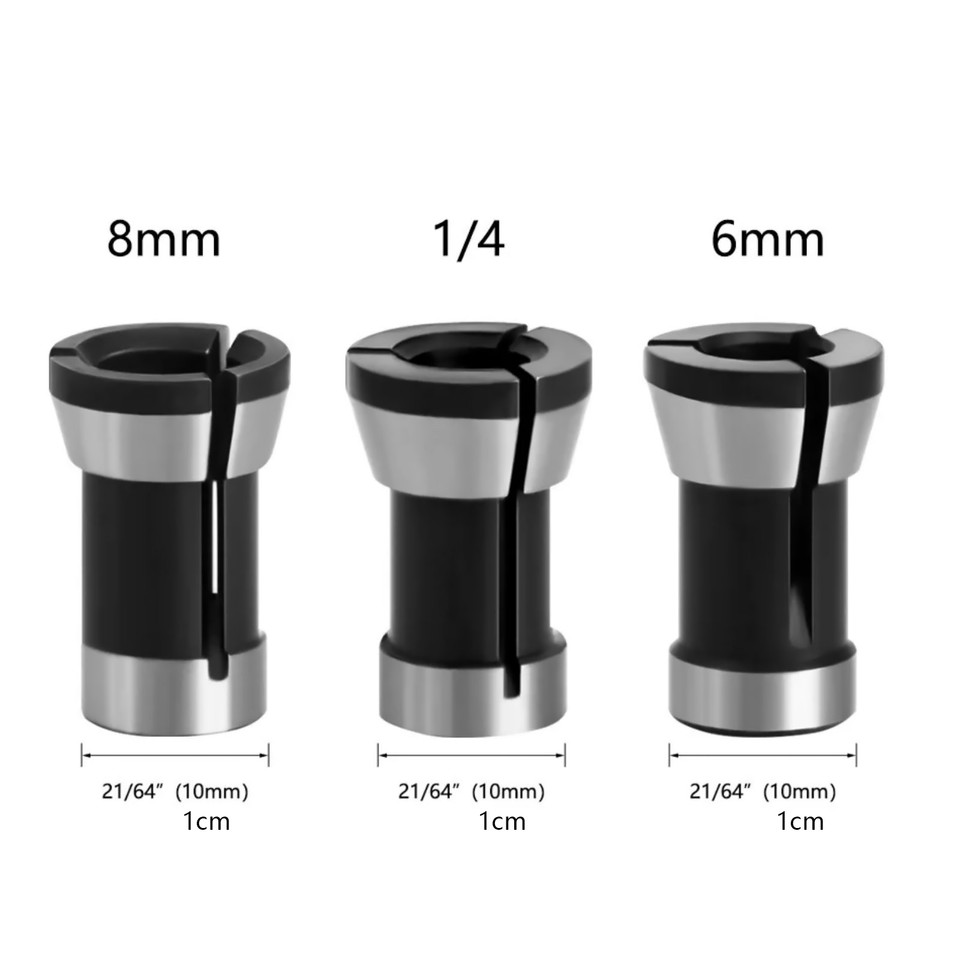 Brand New 3pcs 8mm Router Bit Collet Chuck Clamping Adapter for CNC ...