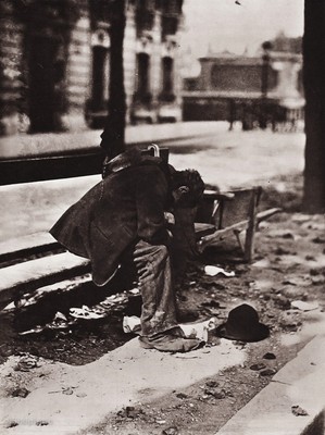 1900/63 Vintage Homeless Poor Man Paris Poverty By EUGENE ATGET Photo ...