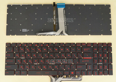 New For MSI GF75 keyboard Russian Red Backlit Read Carefully | eBay