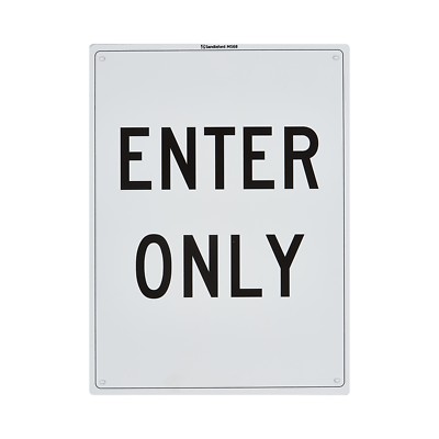 Sandleford "ENTER ONLY" SIGN 300x225mm Mounting Holes, UV Resistant ...