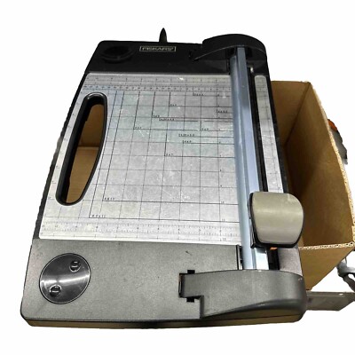FISKARS ROTARY PAPER CUTTER TRIMMER TABLETOP DESKTOP HANDLE ...