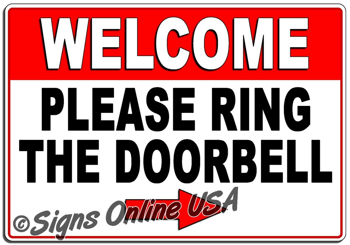 Press Doorbell Sign