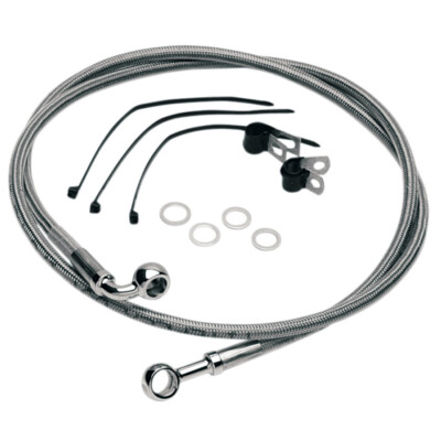 Front Stainless Braided Brake Line 2004-2010 Harley-Davidson Sportster ...