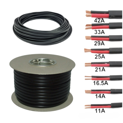 2 Core Cable 12v & 24v Cable Twin Core Cable - 11A 14A 16.5A 21A 25A ...