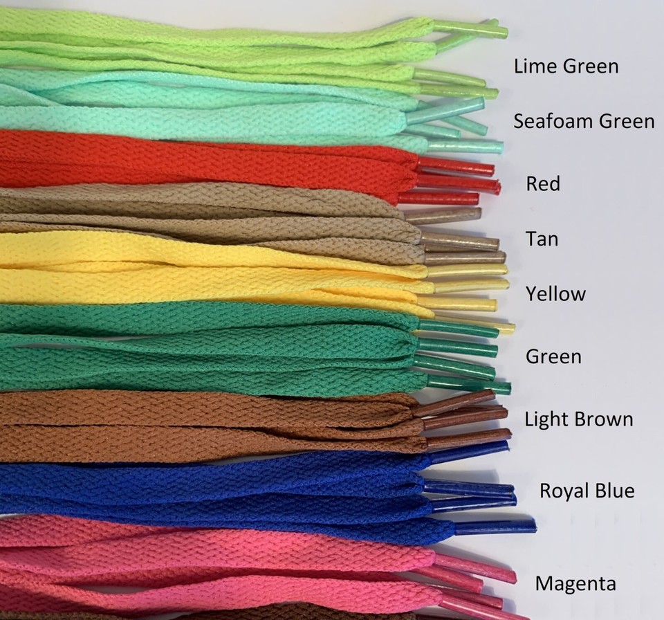 FLAT Athletic 27 36 45 54 63 72 Inch Sneaker SHOELACES - shoe lace ...