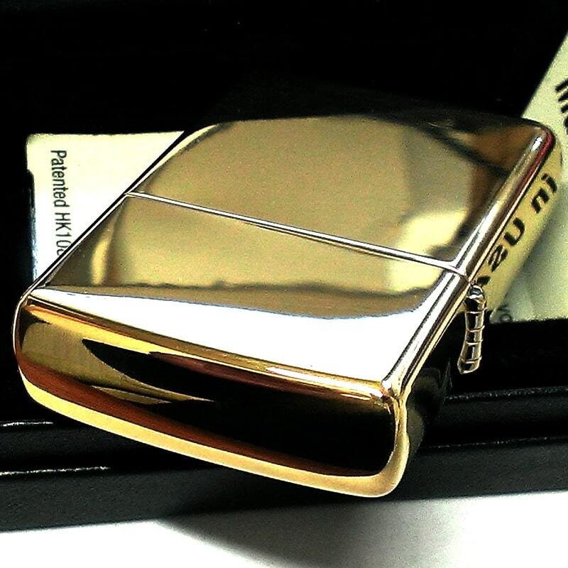 Zippo Lighter 16 Simple Gold Mirror Plain Standard Cool Tank Stylish ...