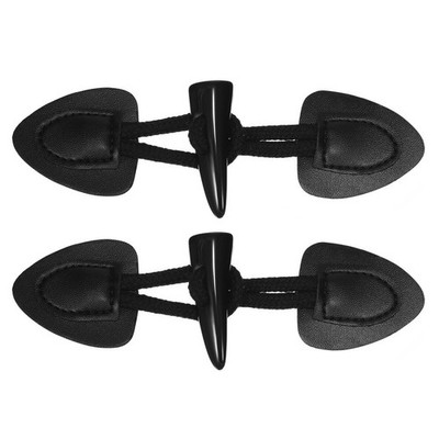 2pcs Toggle Buttons for Coats - PU Sew-on Toggles Closures Resin Horn ...