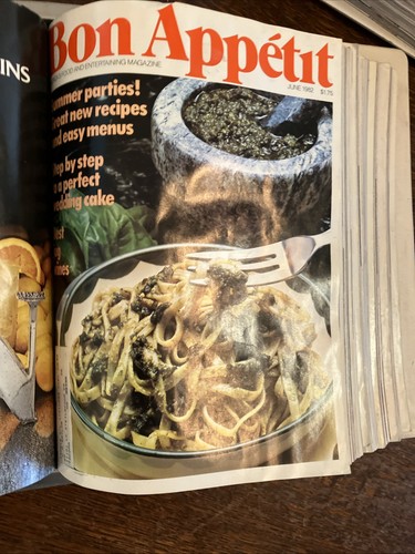 Vintage Lot of 12 Bon Appetit Magazine Cookbook Full Year 1982 With ...