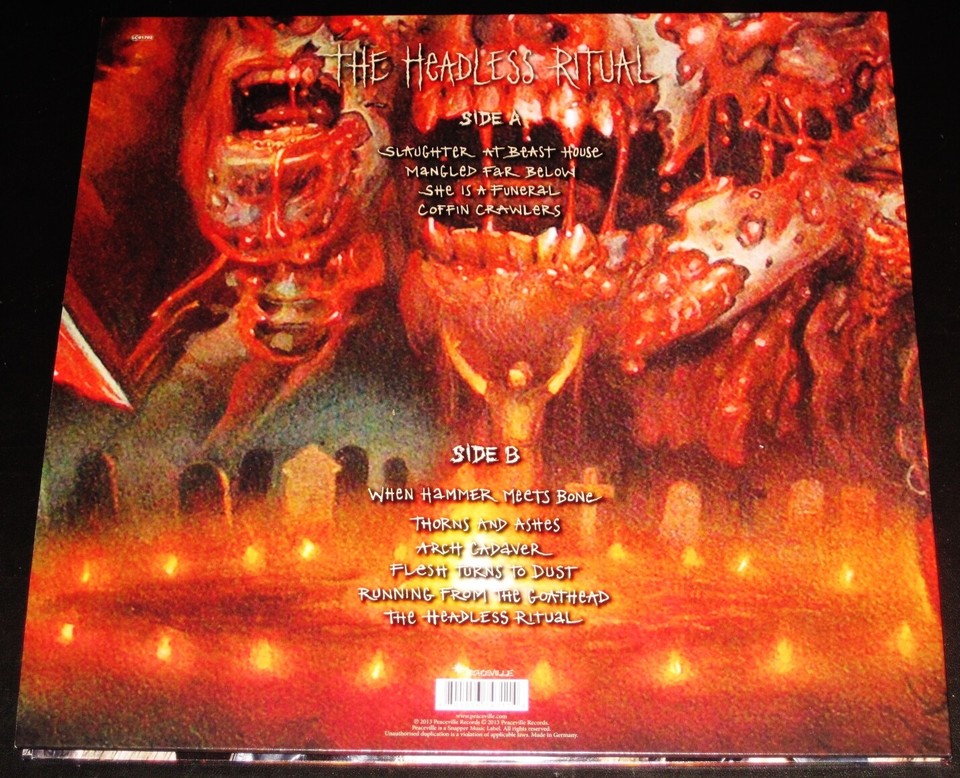 Autopsy: The Headless Ritual LP 180G Vinyl Record 2013 Peaceville ...