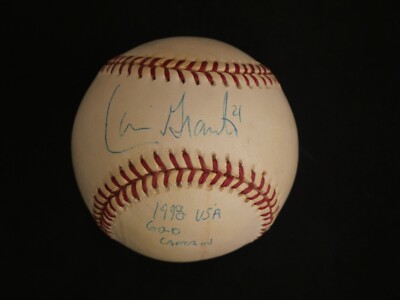 CAMMI GRANATO SIGNED BASEBALL WITH "1998 GOLD CAPTAIN" OLYMPIC CHAMPION ...