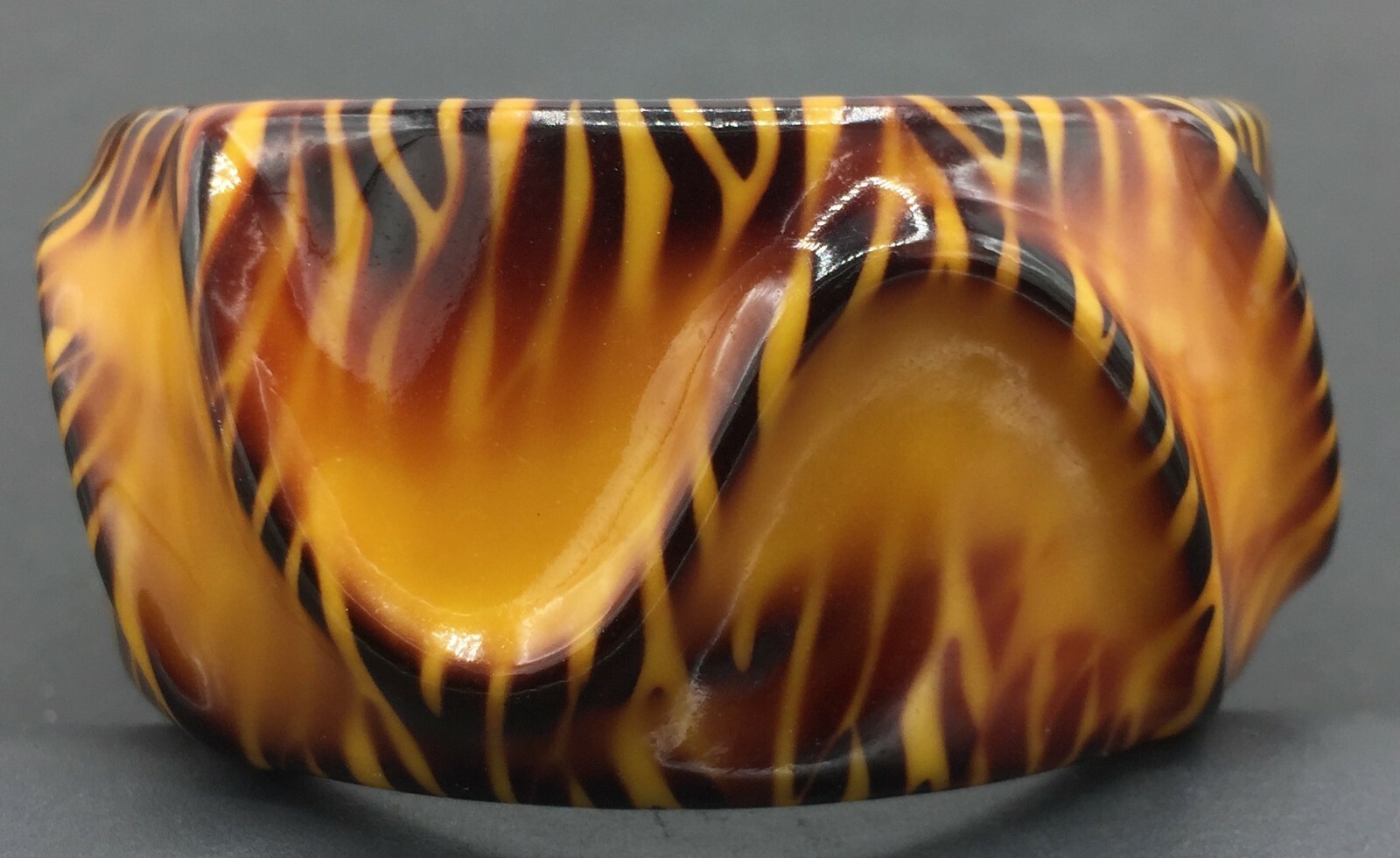 Vintage Tiger Animal Print Bangle Bracelet - Gem