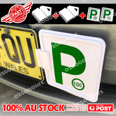 Clip It On (Green P -100) Plate Clips Car Number Licence Plate 2pcs Set ...